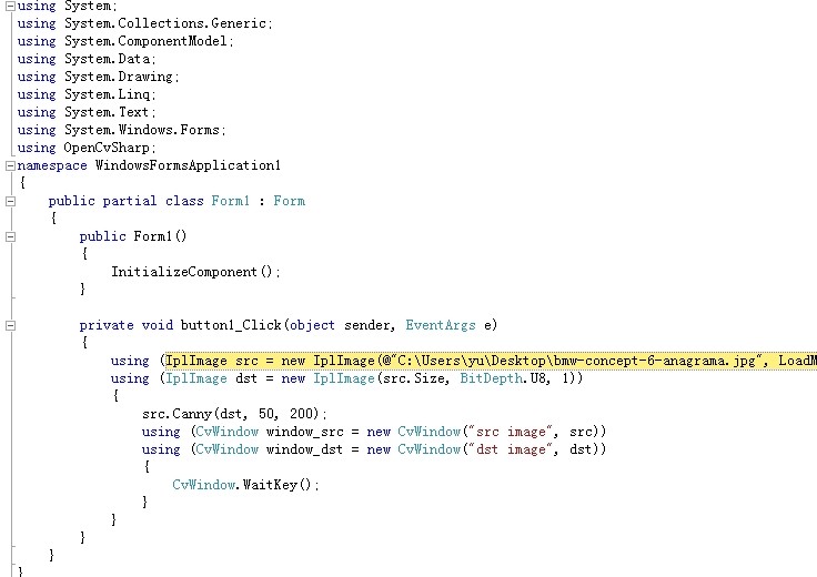 请教opencvsharp库的使用问题 Csdn社区