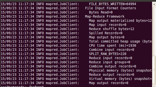 Hadoop运行wordcount没有输出 Csdn社区