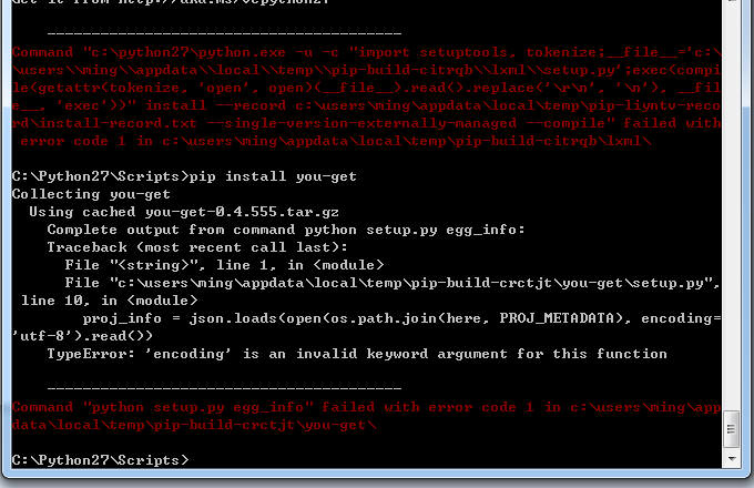 用pip安装库时出现 Typeerror Encoding Is An Invalid Keyword Argument For This Functio Csdn社区