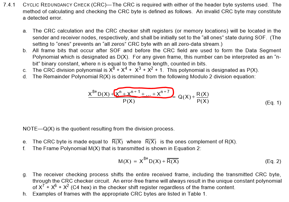Crc8 Sae J1850 Csdn社区 2662