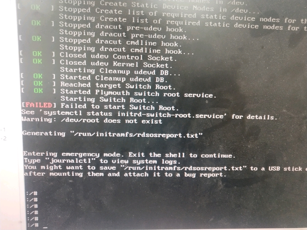 Pxe网络安装报错failed To Start Switch Root Csdn社区