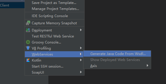 Idea里找不到 Generate Java Code From Wsdl Csdn社区