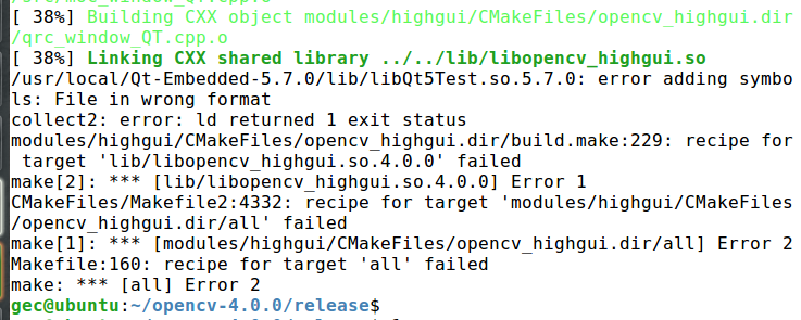 Ubuntu安装opencv:error Adding Symbols File In Wrong Format Csdn社区