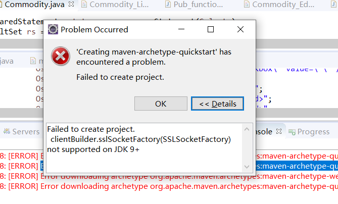 Maven时每次创建项目时出现以下报错clientbuilder Sslsocketfactory Sslsocketfactory Not Supporte Csdn社区