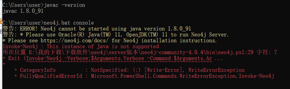 Jdk1 8版本neo4j安装，无法启动服务 Csdn社区