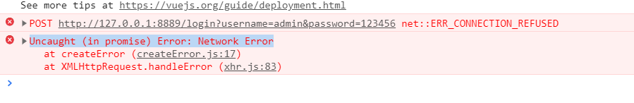 Uncaught In Promise Error Network Error Csdn社区